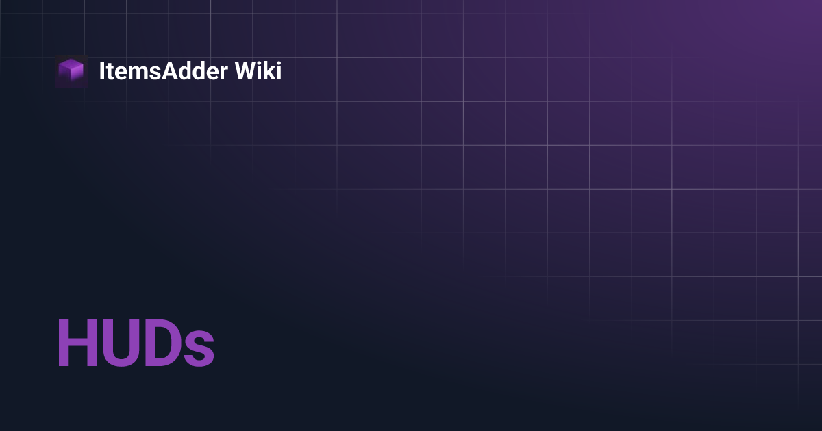 HUDs | ItemsAdder Wiki