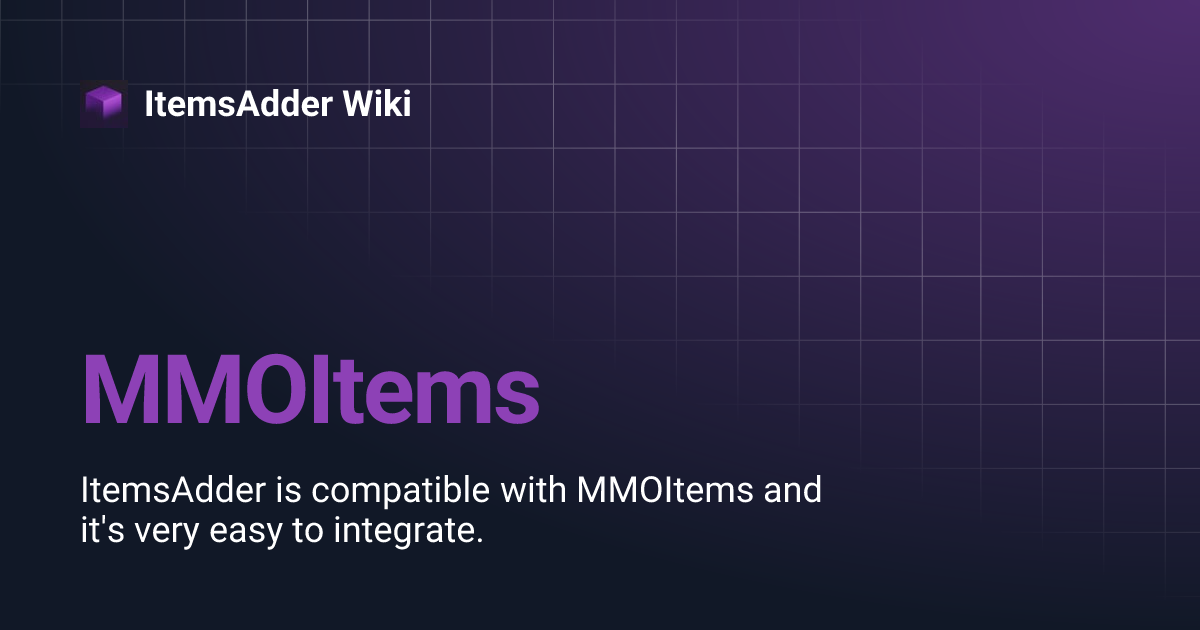 MMOItems | ItemsAdder Wiki