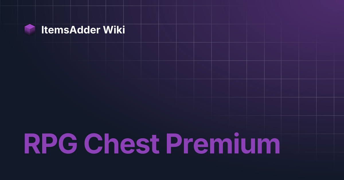 RPG Chest Premium | ItemsAdder Wiki