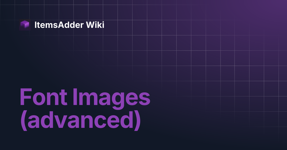 Font Images (advanced) | Japanese (in progress) | ItemsAdder Wiki