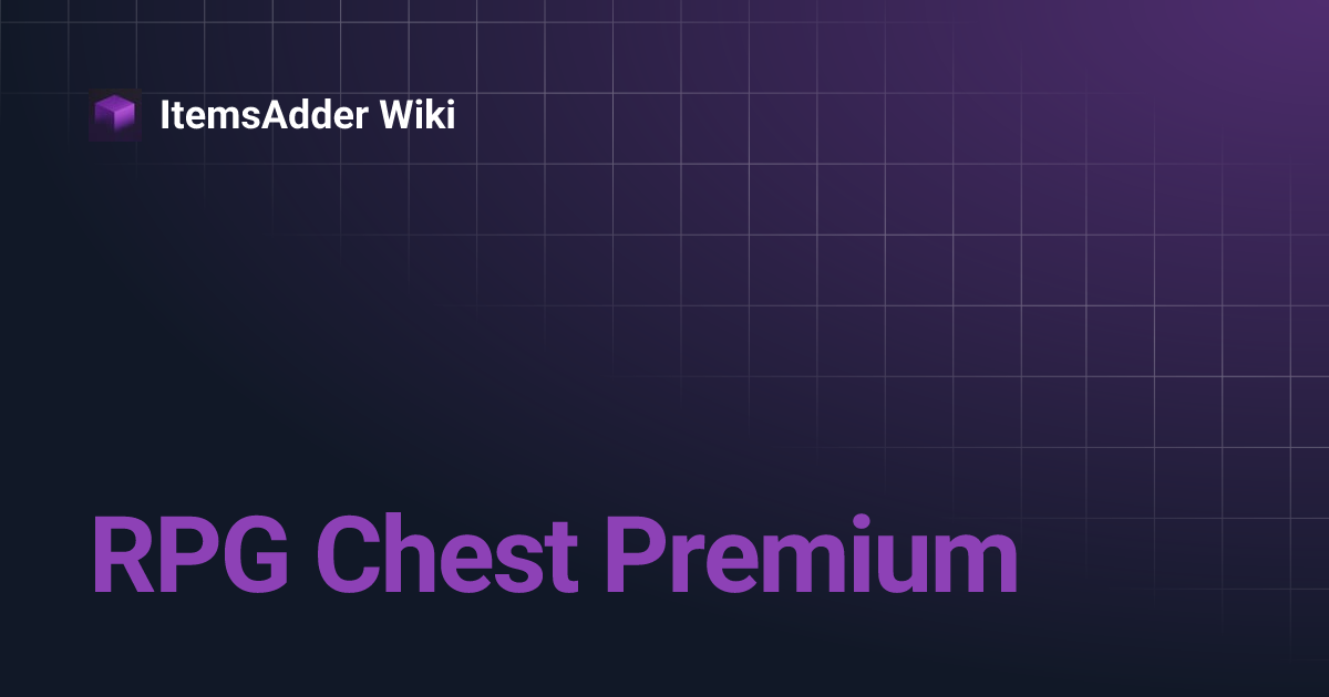 RPG Chest Premium | ItemsAdder Wiki