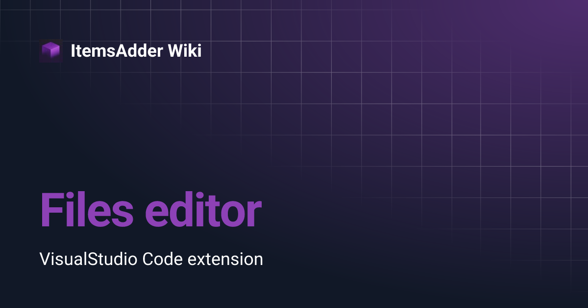 Files editor | ItemsAdder Wiki