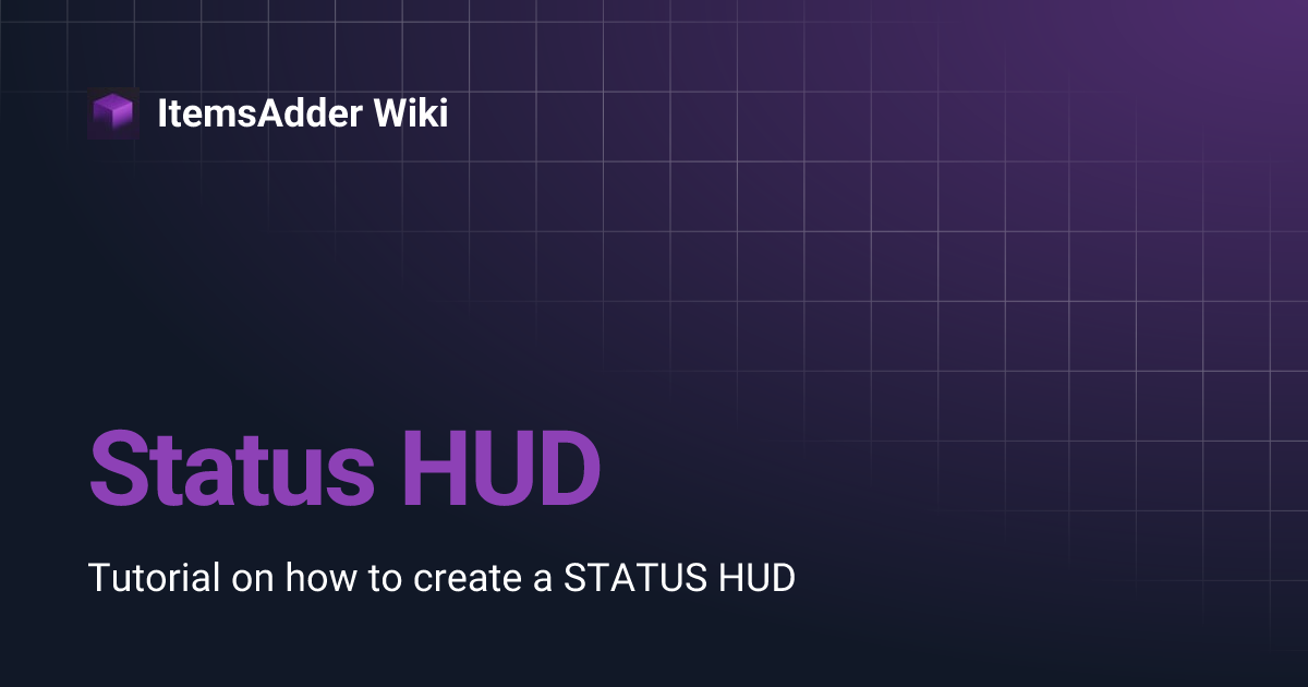 Status HUD | ItemsAdder Wiki